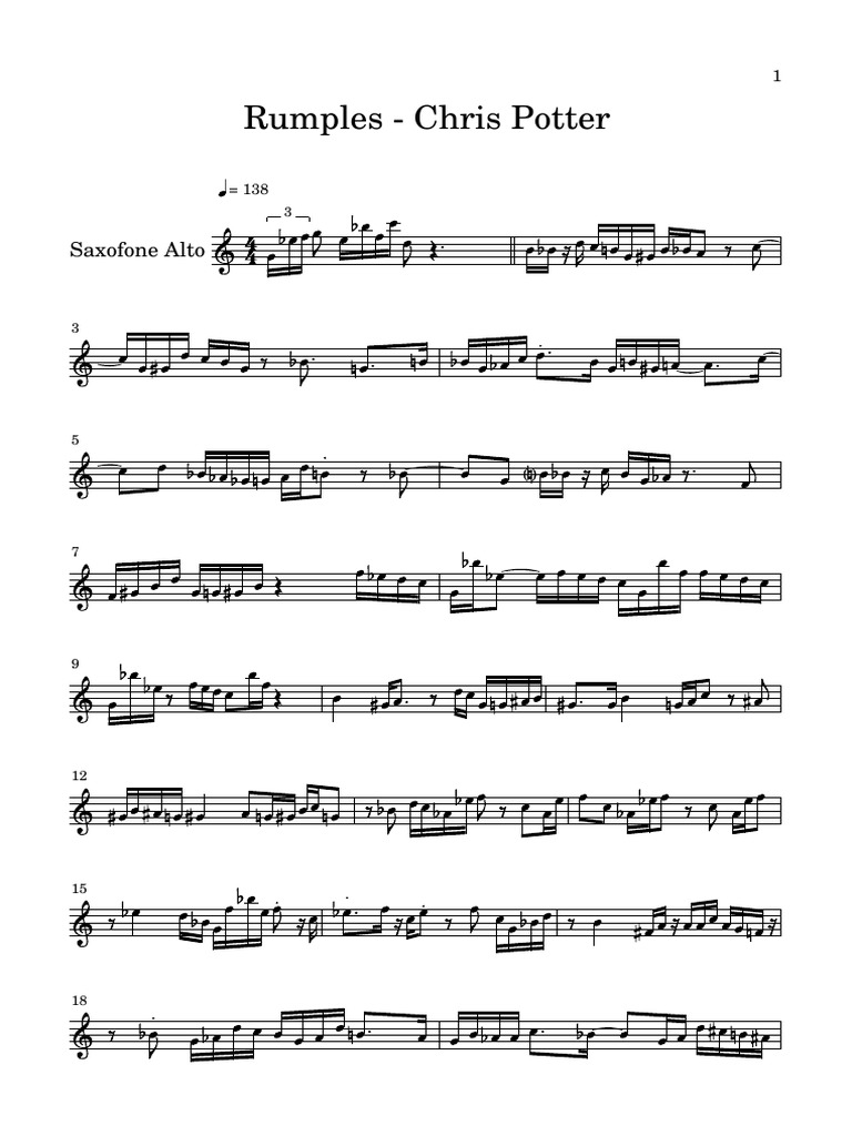 Rumples - Chris Potter | PDF