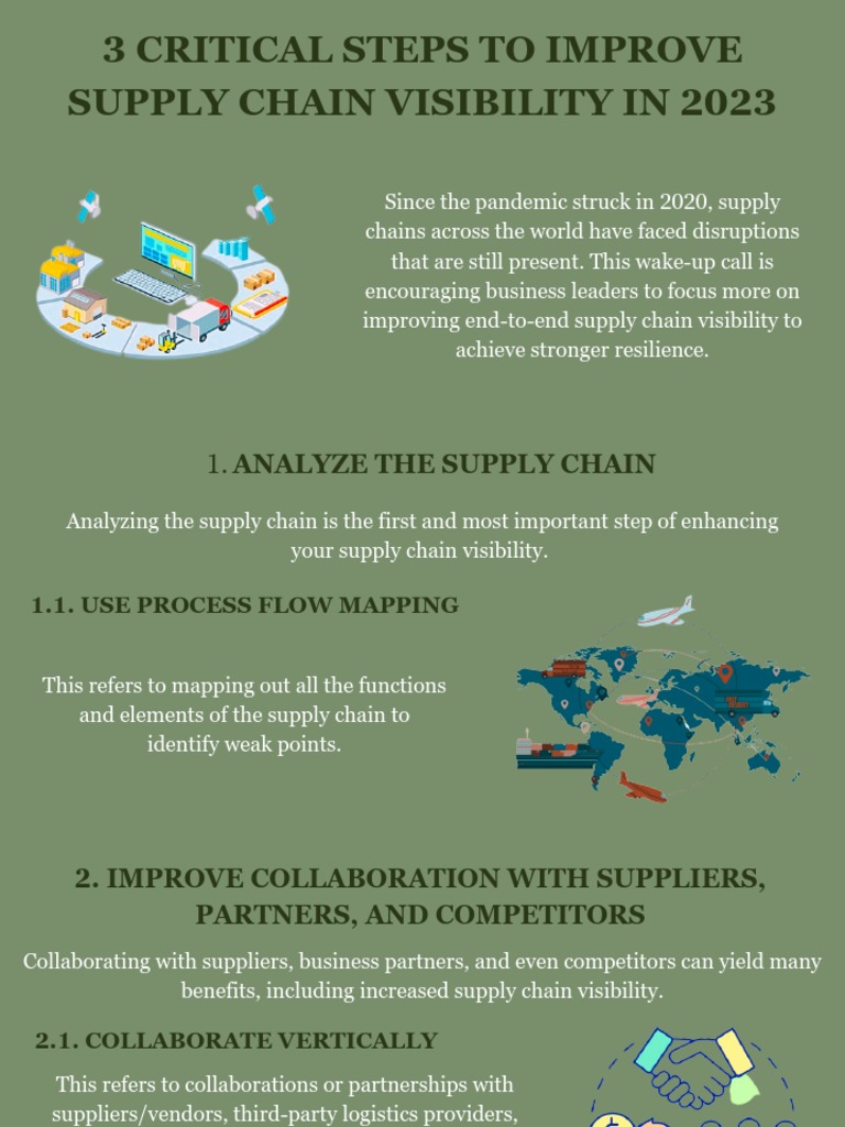 3 Critical Steps To Improve Supply Chain Visibility in 2023 | Download Free PDF | Supply Chain ...