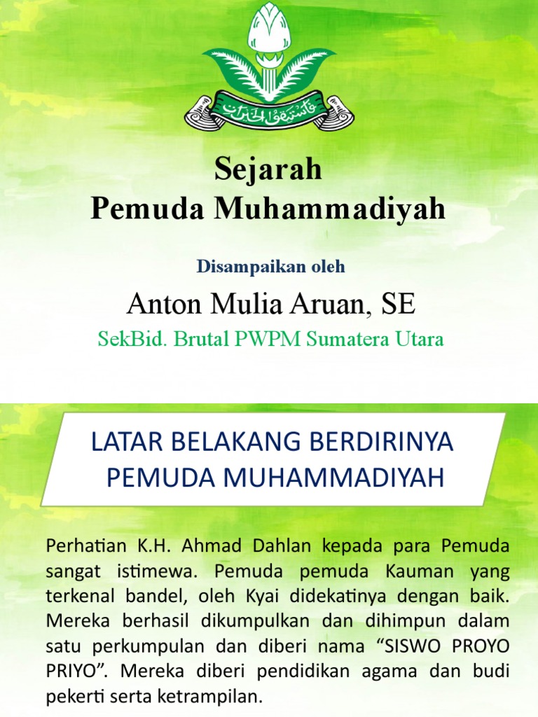 Sejarah Pemuda Muhammadiyah | PDF