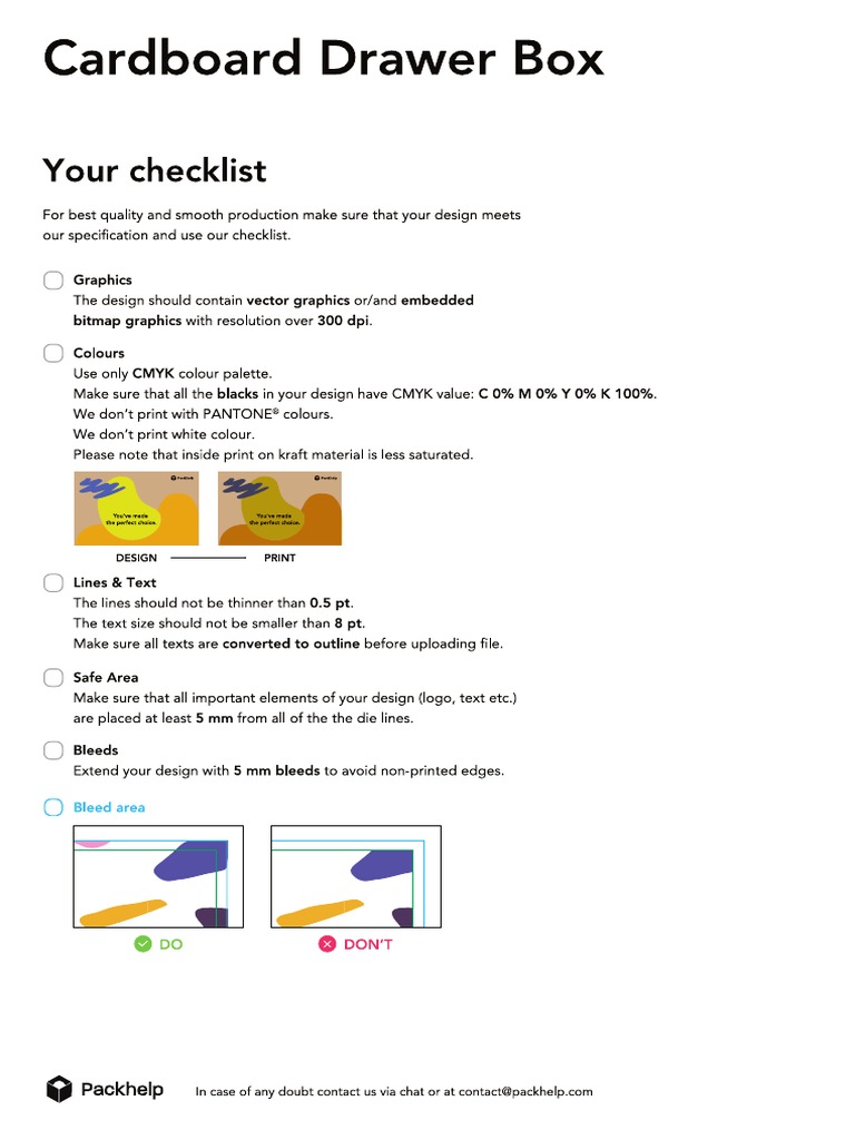 Cardboard Drawer Box Guidelines | PDF