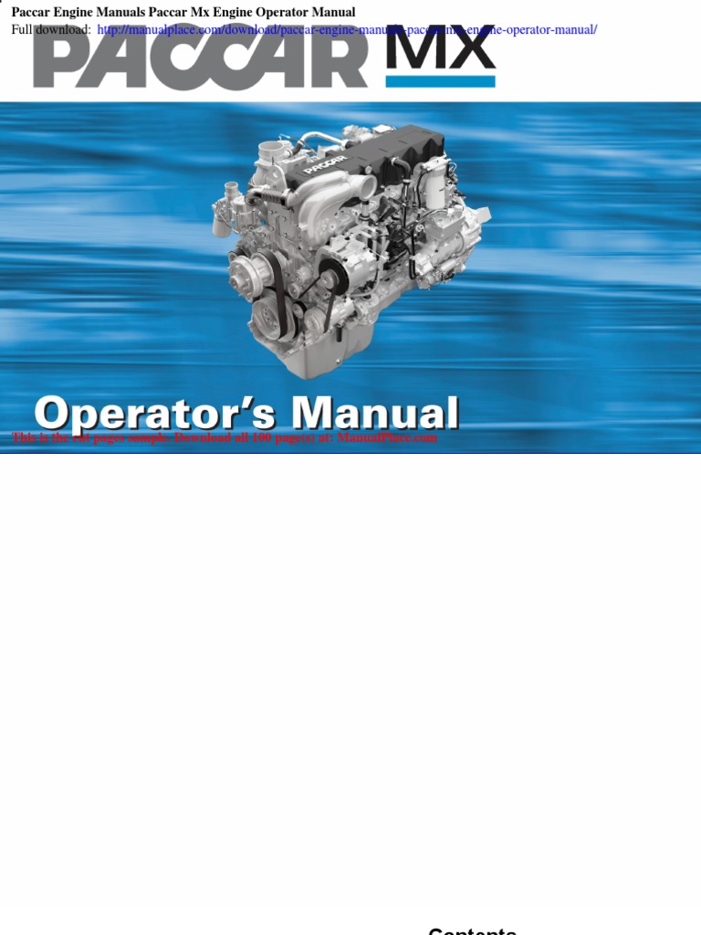 Paccar MX Engine User Guide | PDF | Vehicles | Safety