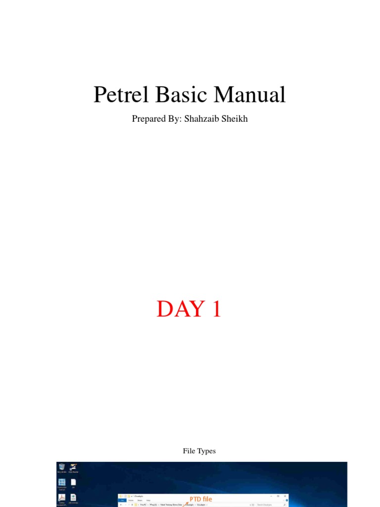 Petrel Basic Manual (Shahzaib Sheikh) - Compressed | PDF