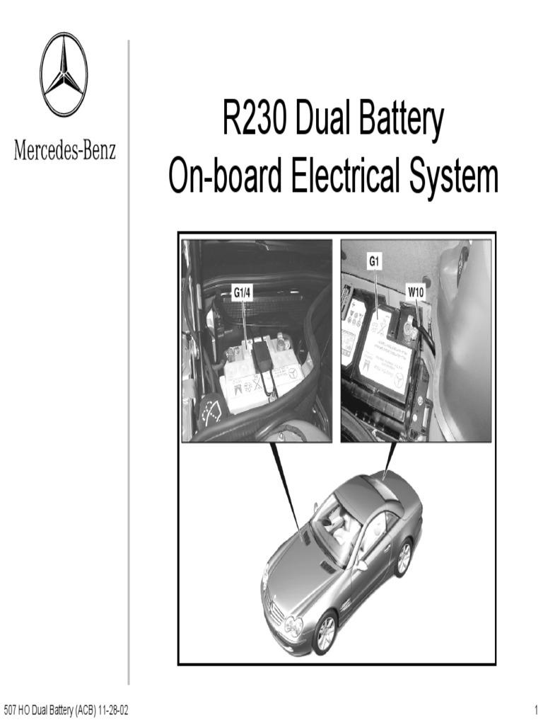 Mercedes Technical Training r230 Dual Battery System | PDF