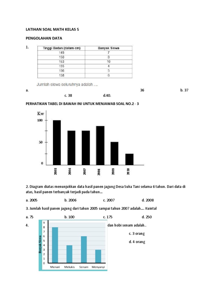 Latihan Soal Math Kelas 5 | PDF