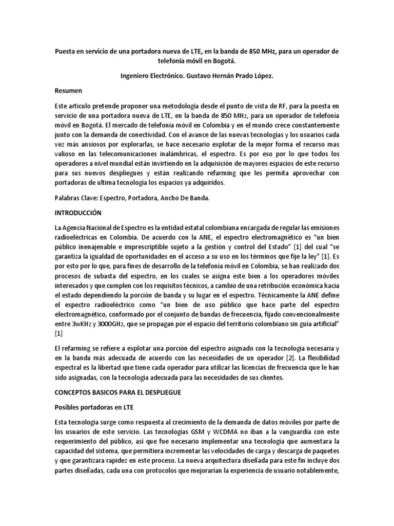 Conceptos Basicos ANR y UTRAN | PDF | Lte (Telecomunicaciones) | Telefonía móvil