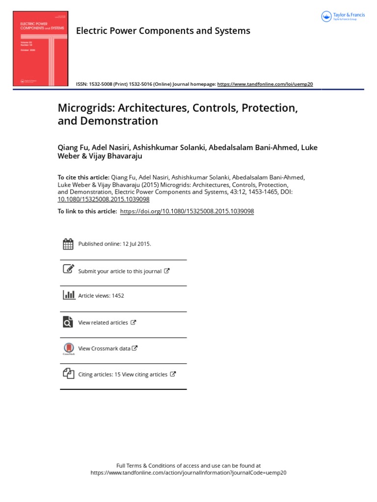 Microgrids Architectures Controls Protection and Demonstration | PDF | Distributed Generation ...