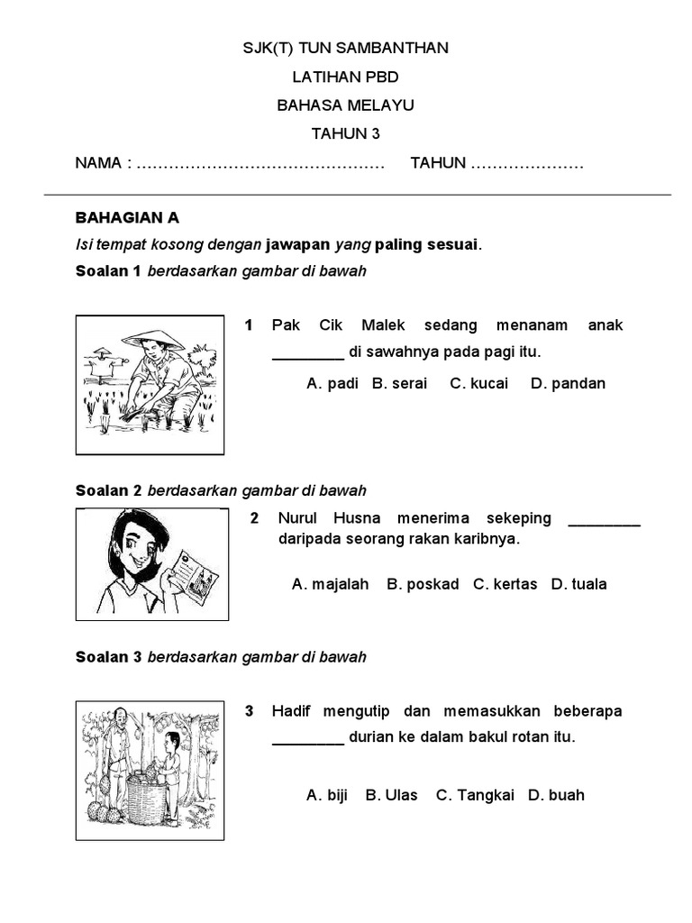 Bahasa Melayu Tahun 3 | PDF