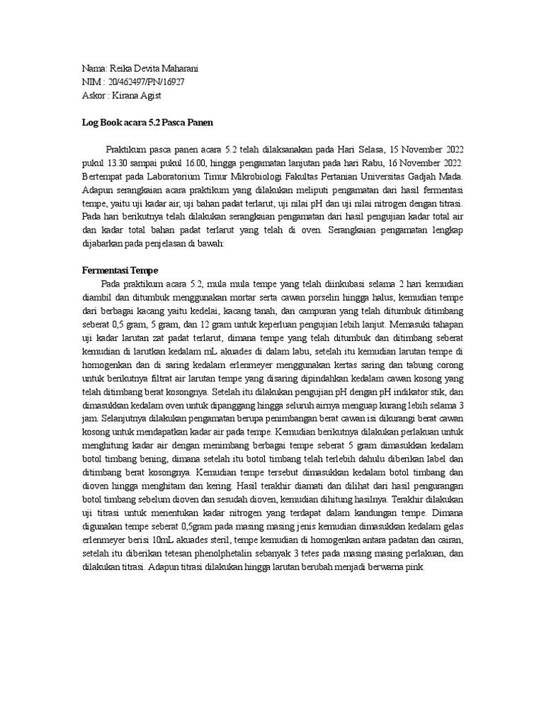 Reika Devita Maharani_462497_LogBook Acara 5.2 | PDF