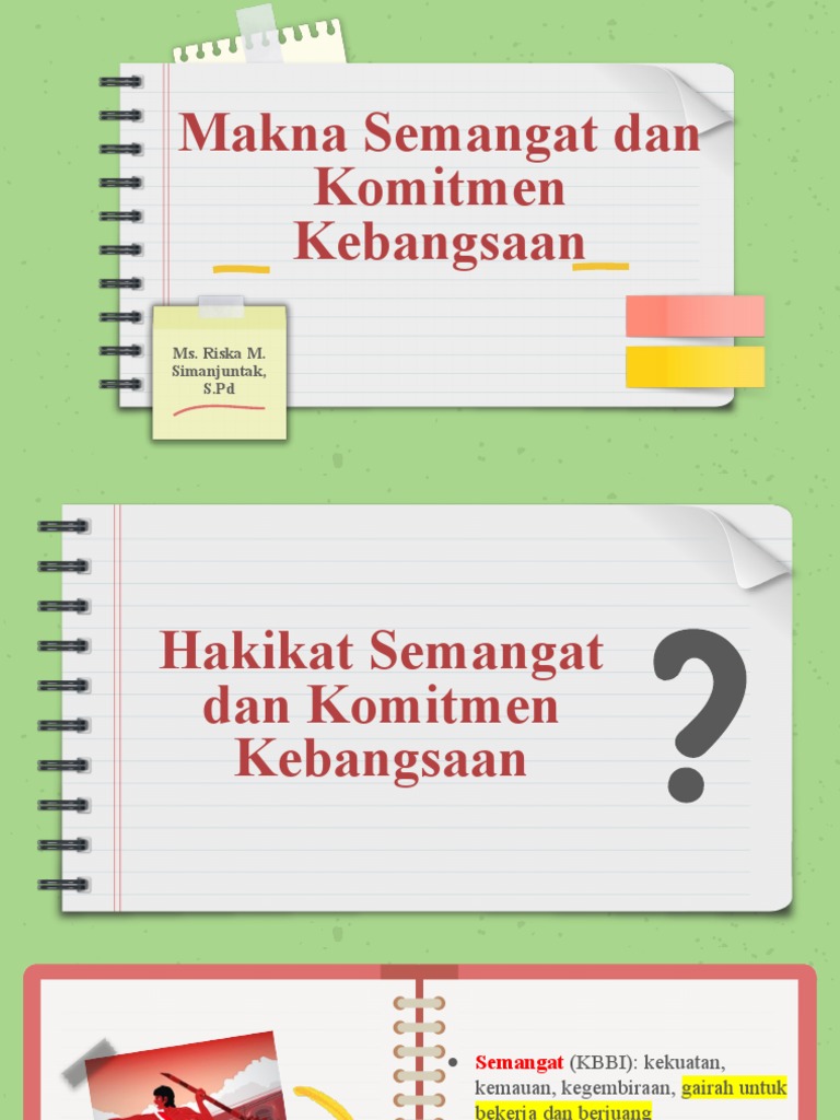 Makna Semangat Kebangsaan dan Komitmen | PDF