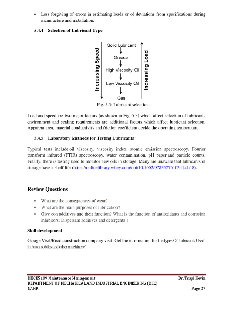 MECE5109 Maintenance Management Lectures - Planning | PDF