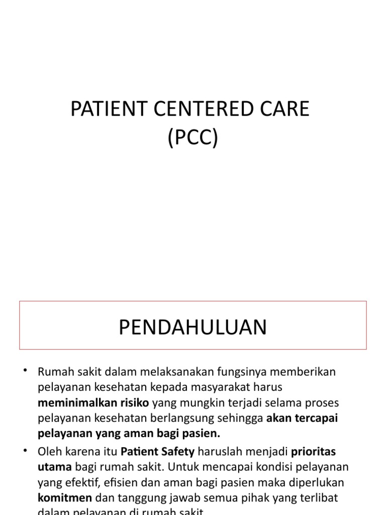 Patient Centered Care (PCC) | PDF