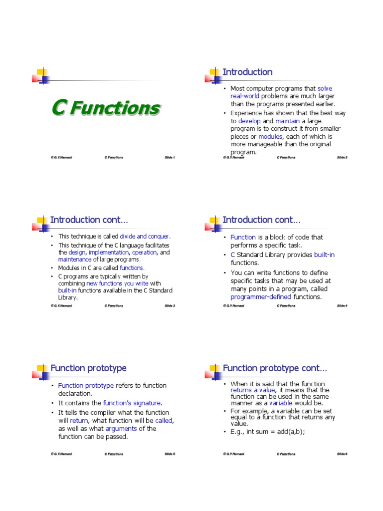 Lecture 10 Functions | PDF | Parameter (Computer Programming) | Information Technology Management
