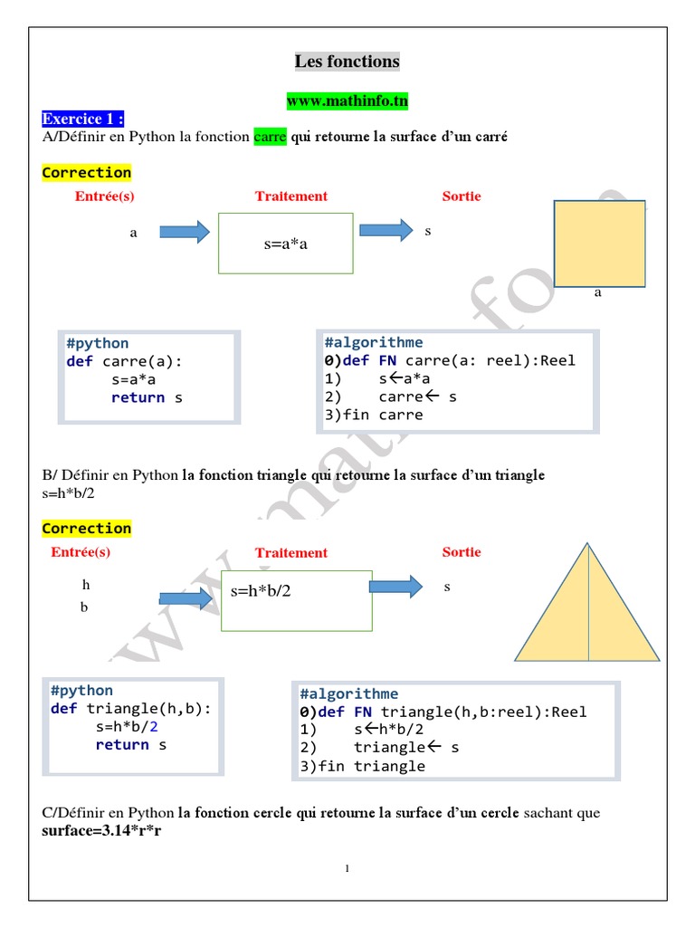 Fonctions Python pour Débutants | PDF | Arithmétique | Programmation informatique