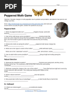 Peppered Moth Population Simulation Game | PDF