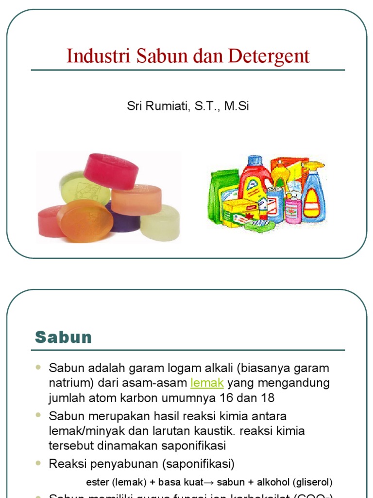 Bahan Ajar Sabun Dan Detergent | PDF