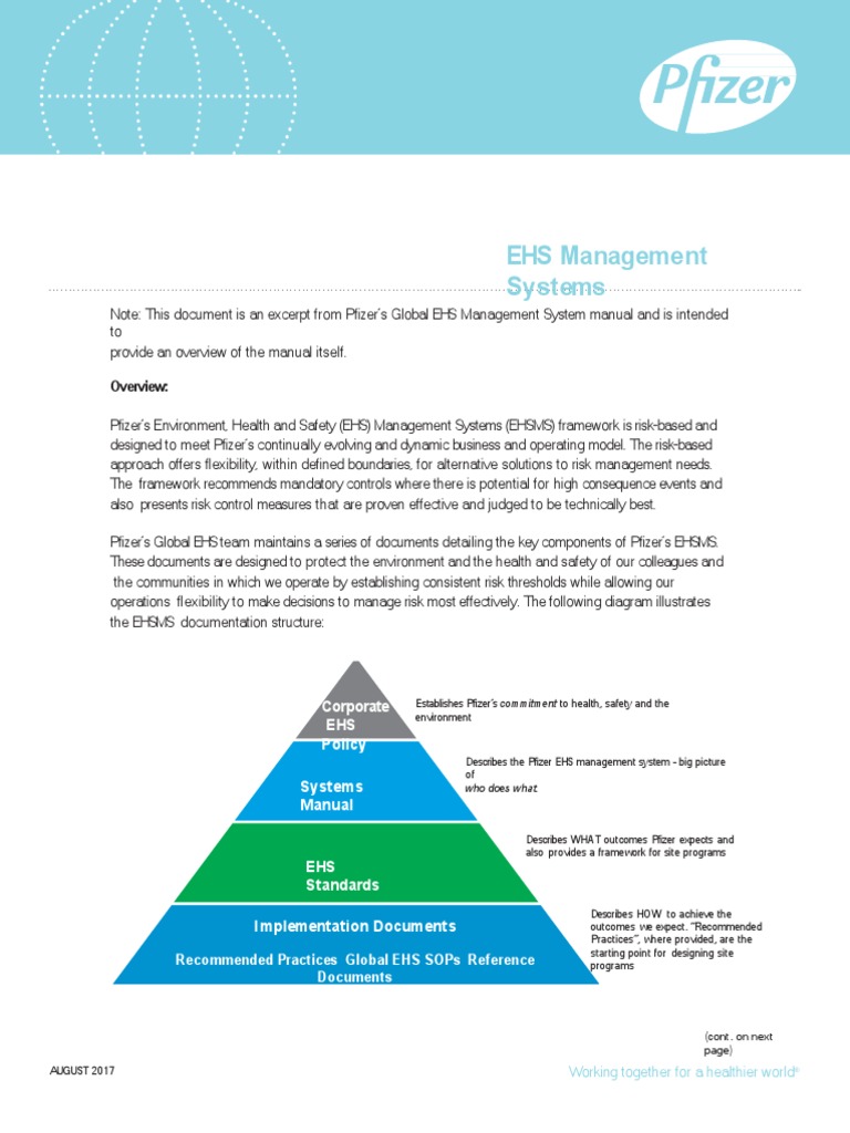 Ehs Pfizer | PDF | Risk | Risk Management