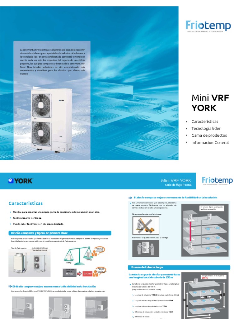 Mini VRF YORK: Innovación en Aire Acondicionado | PDF | Uso eficiente ...