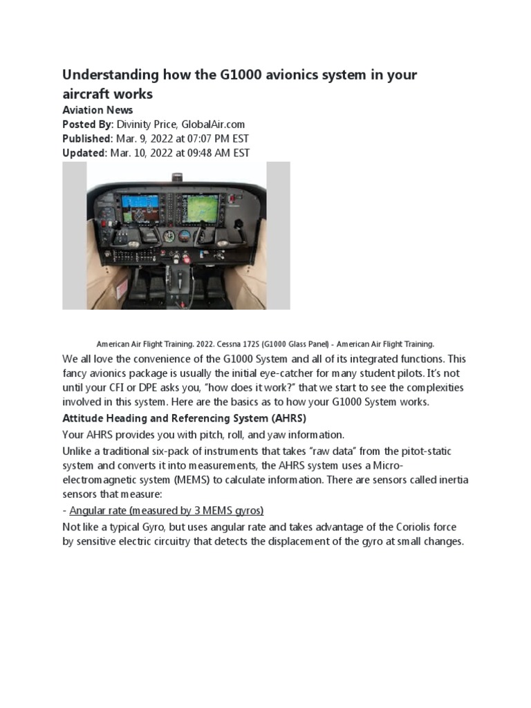 How G1000 Works | PDF | Gyroscope | Magnetometer