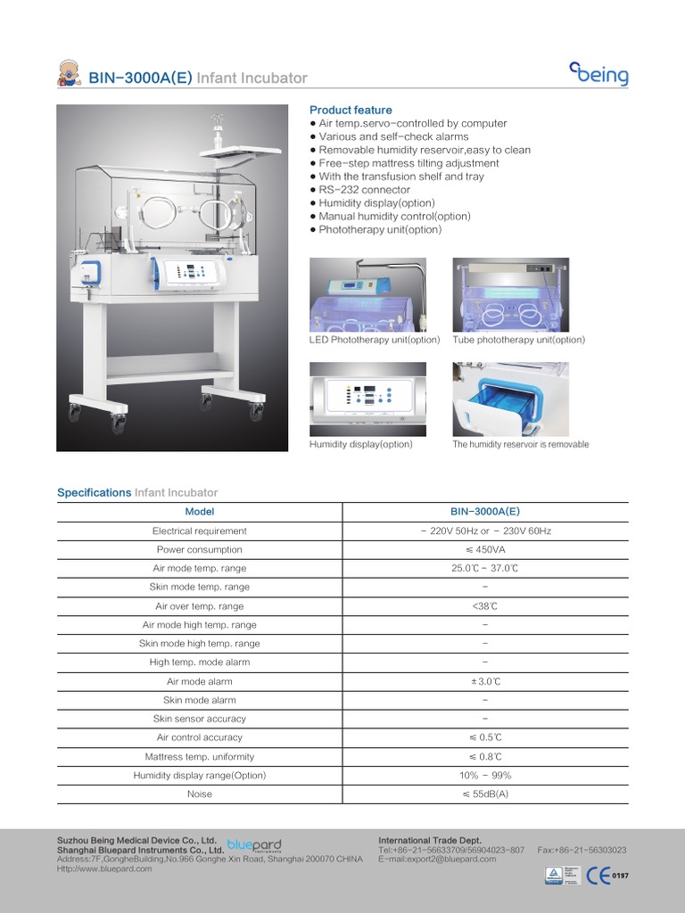 BIN-3000A Infant Incubator Overview | PDF | Computer Engineering | Electronics