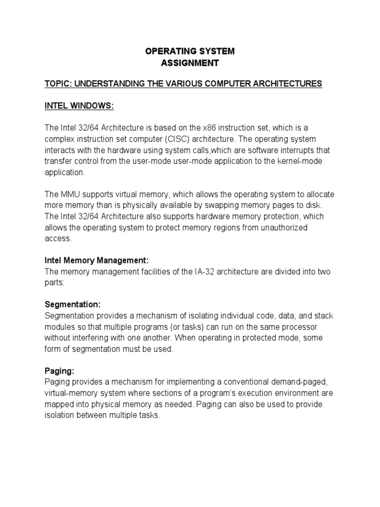 OPERATING SYSTEM Unit | PDF | Operating System | Central Processing Unit OPERATING SYSTEM Unit | PDF | Operating System | Central Processing Unit