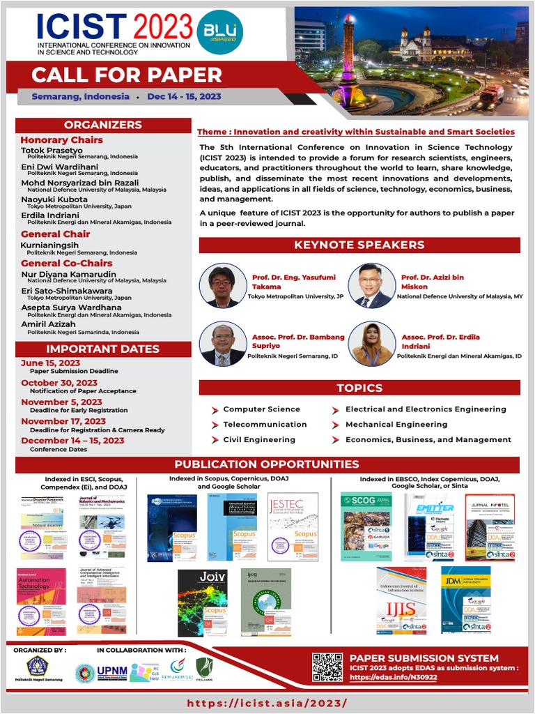 Flyer ICIST 2023 | PDF | Science | Observation