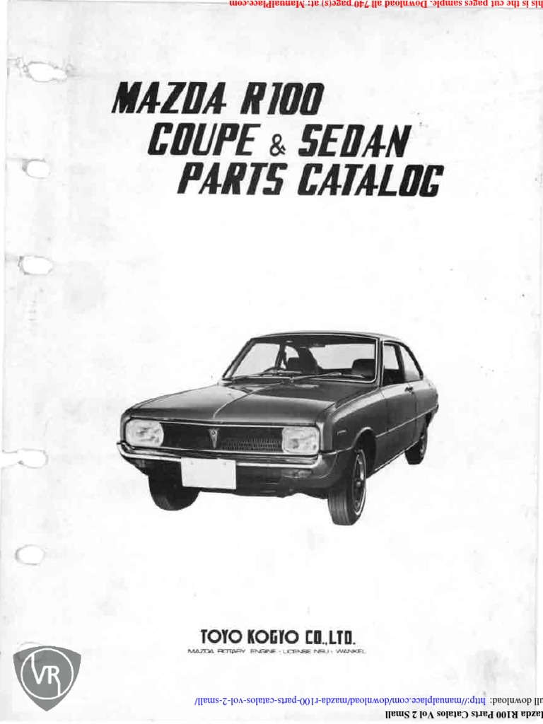 Mazda r100 Parts Catalos Vol 2 Small | PDF