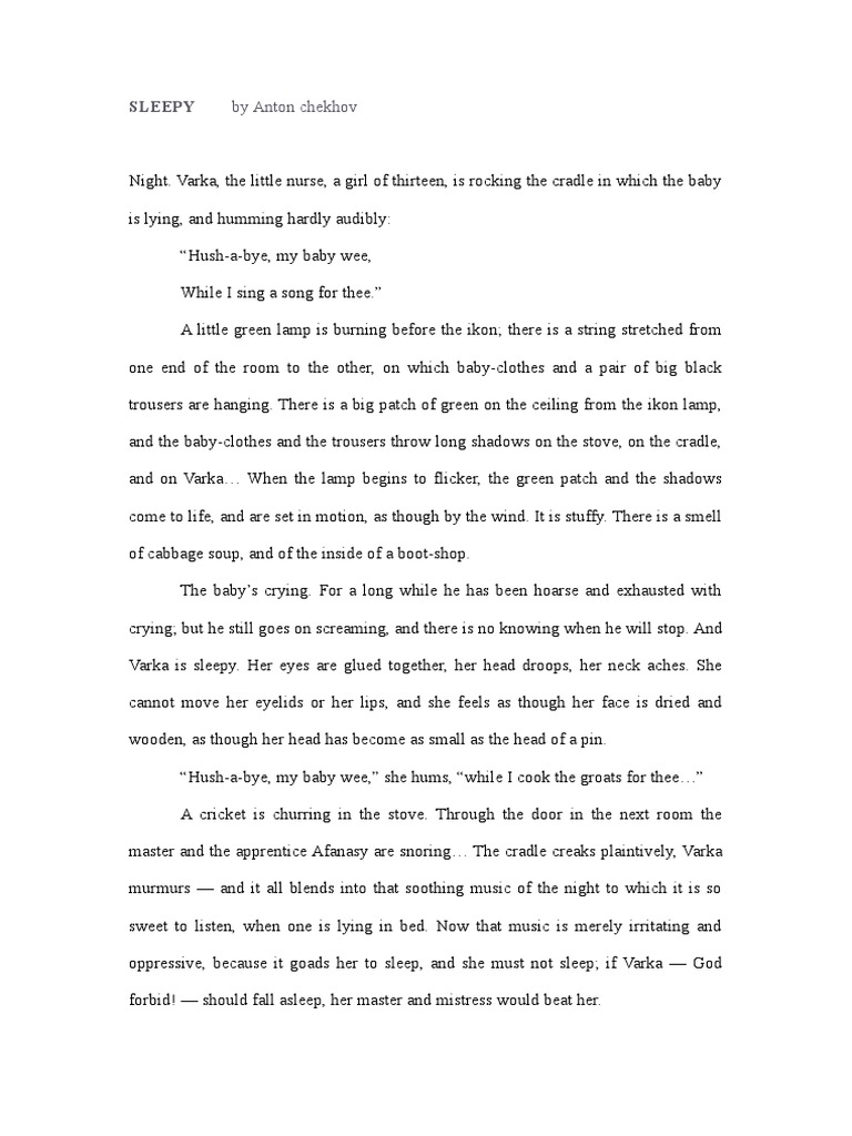 Chekov - Sleepy | PDF