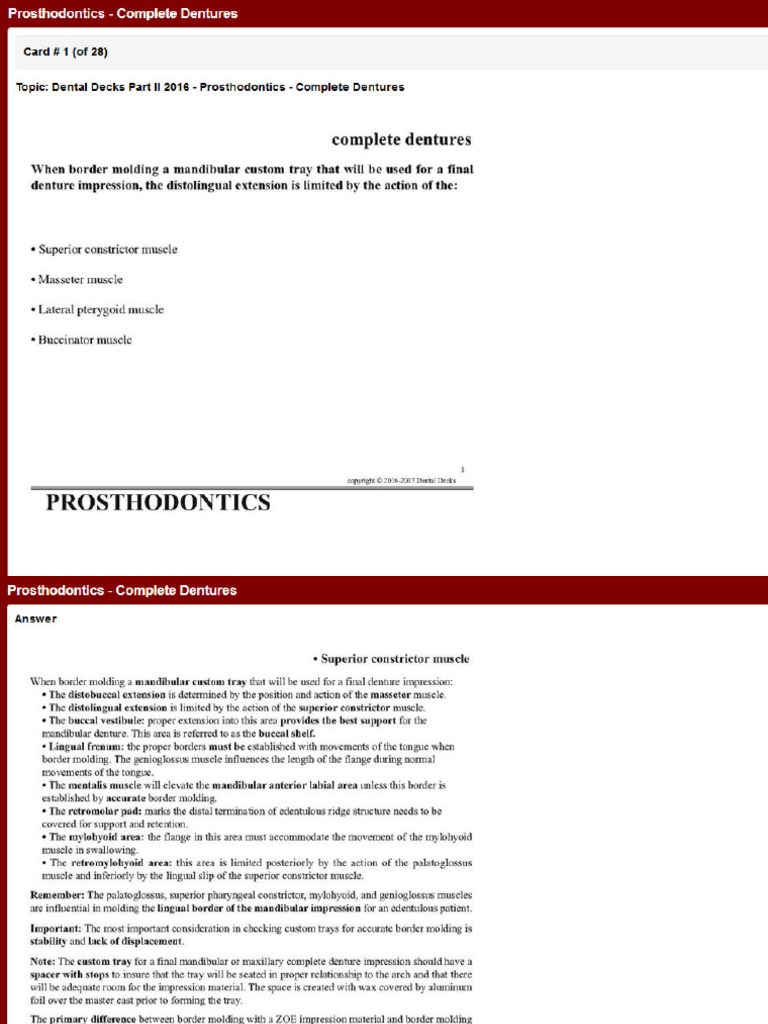 Dental Decks Prosthodontics | PDF