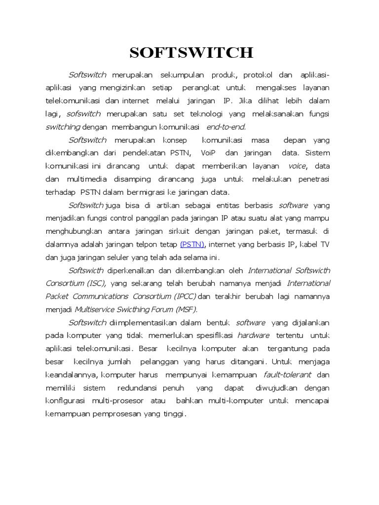 Materi SOFTSWITCH | PDF