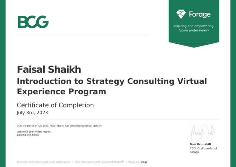 Faisal Sheikh BCG 1 | PDF