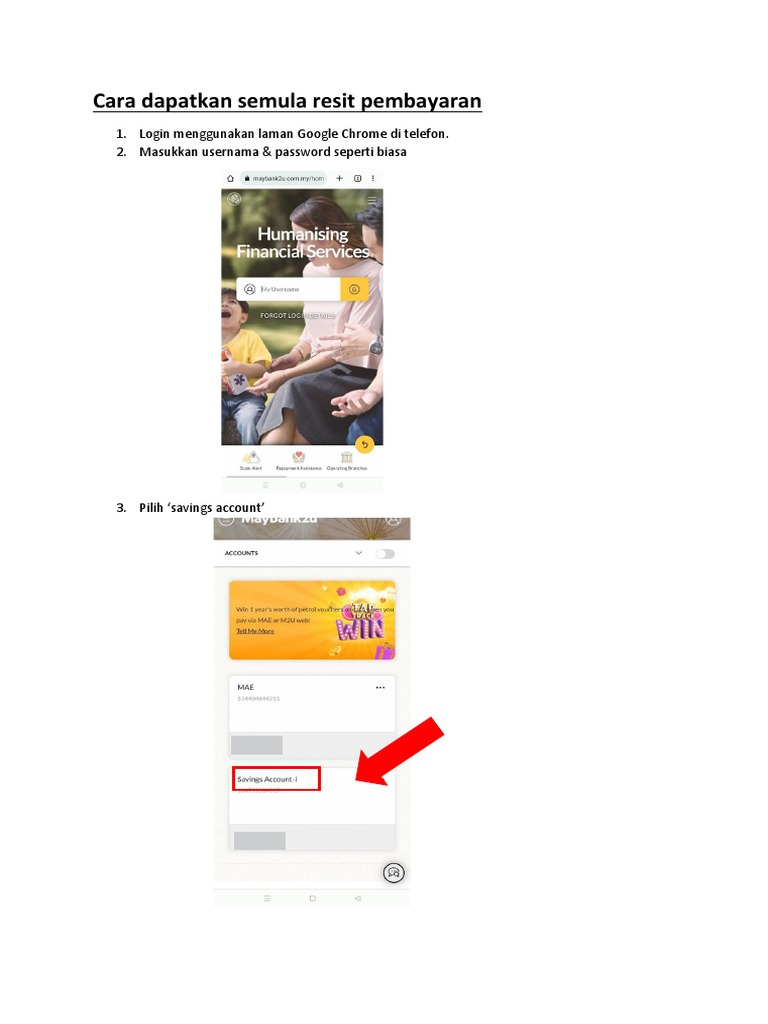 cara dapatkan resit pembayaran | PDF