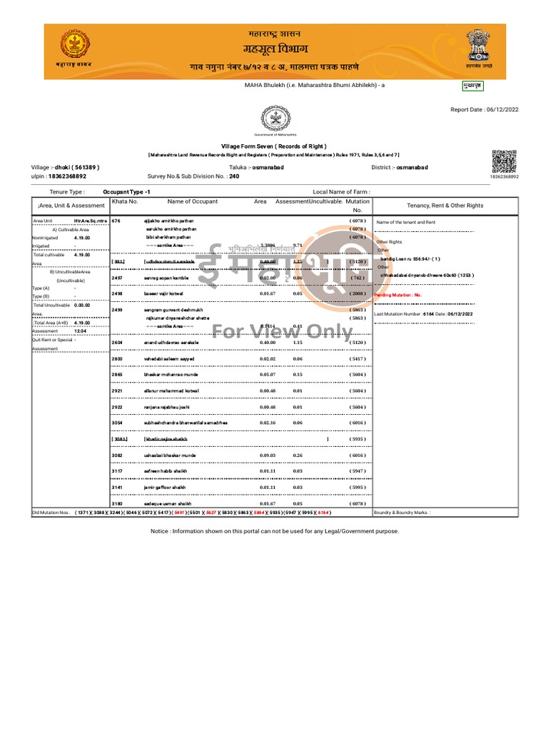 712 Dhoki Pump Plot | PDF