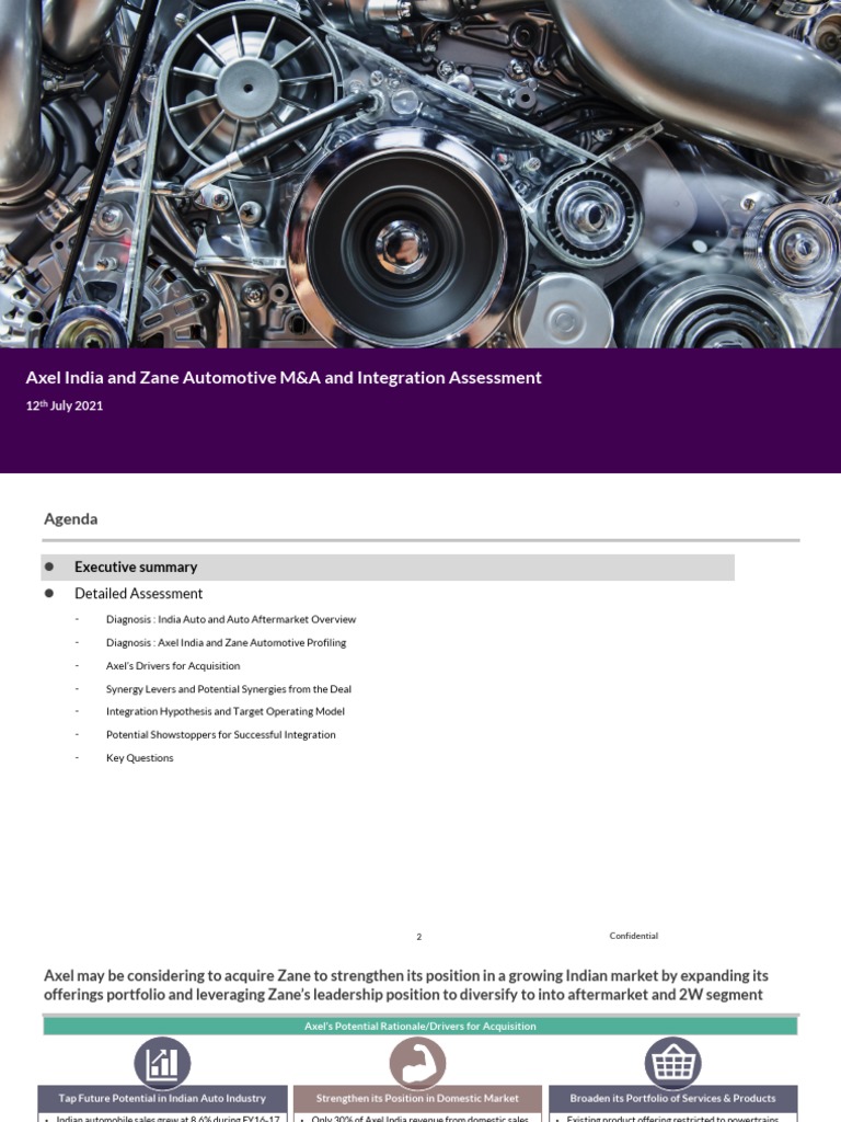 KPMG - Axel & Zane M&a Deal and Integration Assessment - Rohan Shah ...