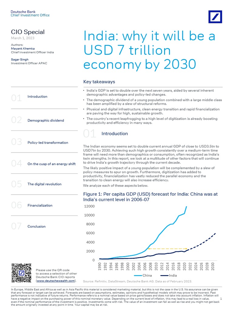 Deutsche Bank Report On India | PDF