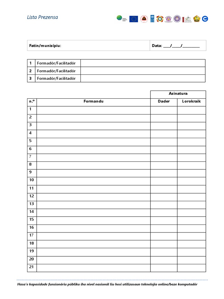 DOC-A1-Lista Prezensa | PDF