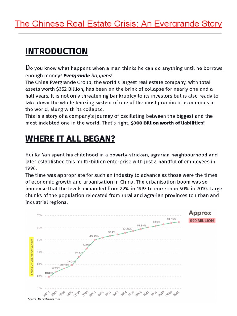 The Chinese Real Estate Crisis - An Evergrande Story - 2 | PDF