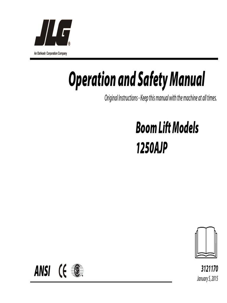 JLG 1250ajp Boom Lift Operation and Safety Manual | PDF | Safety | Vehicles