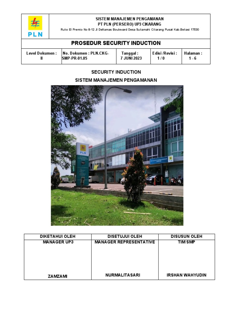 PR 01.05 Prosedur Security Induction Rev | PDF