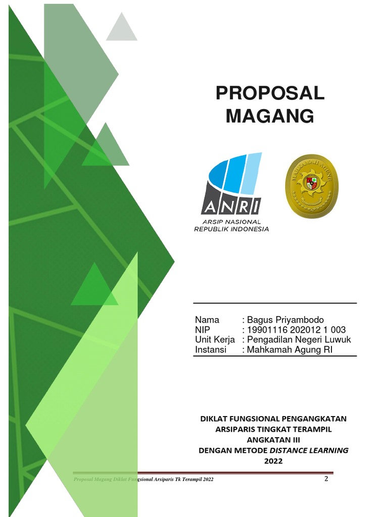 Proposal Magang - 13 - Bagus Priyambodo - PN Luwuk | PDF