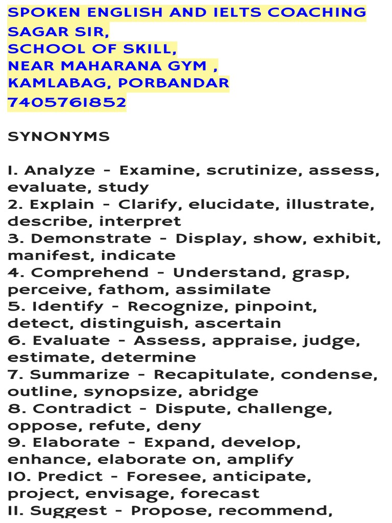 Spoken English & IELTS Coaching Guide | PDF | Career & Growth | Art