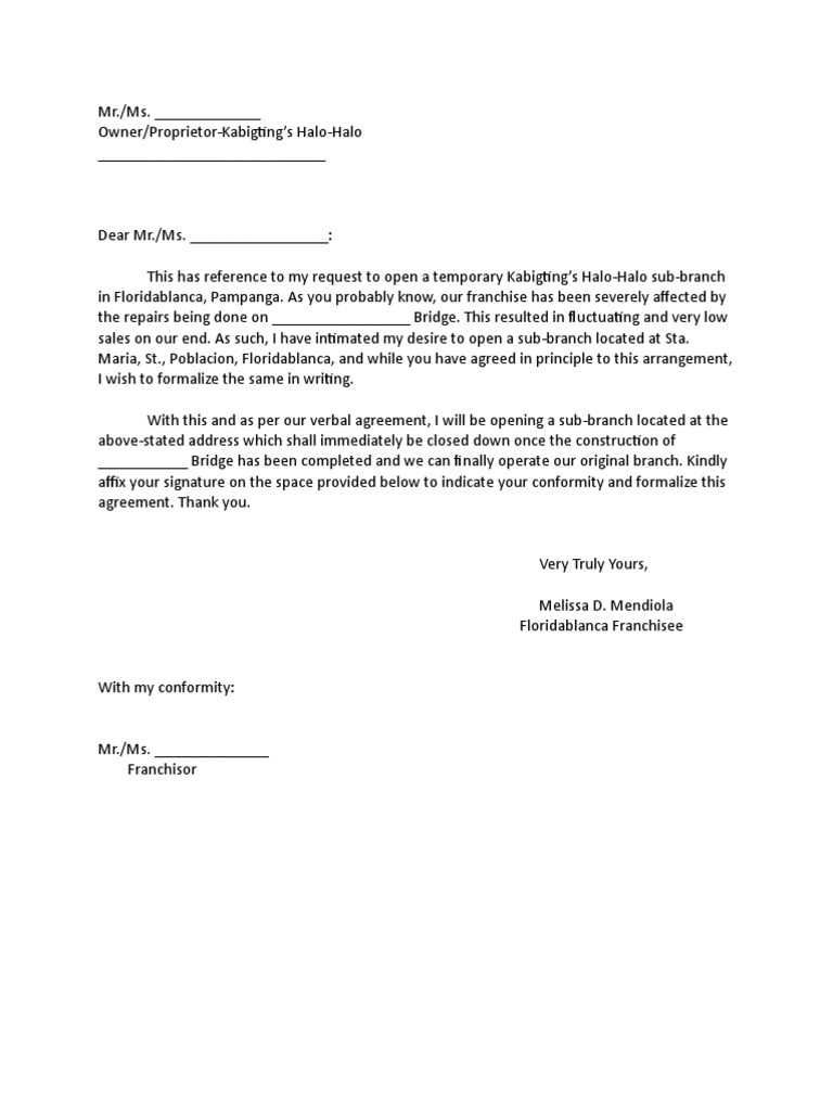 Letter of Conformity | PDF