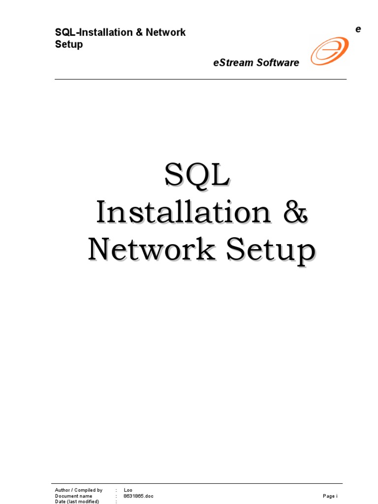 SQL-Installation & Network Setup | PDF | Backup | Databases