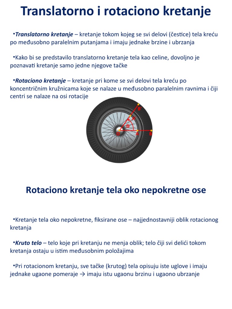 Kinematika 4 - Rotaciono Kretanje | PDF