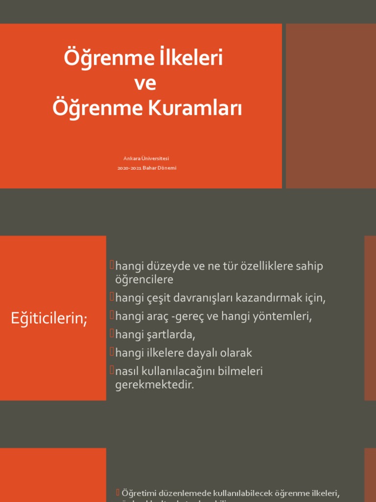 2 - Öğrenme İlkeleri | PDF