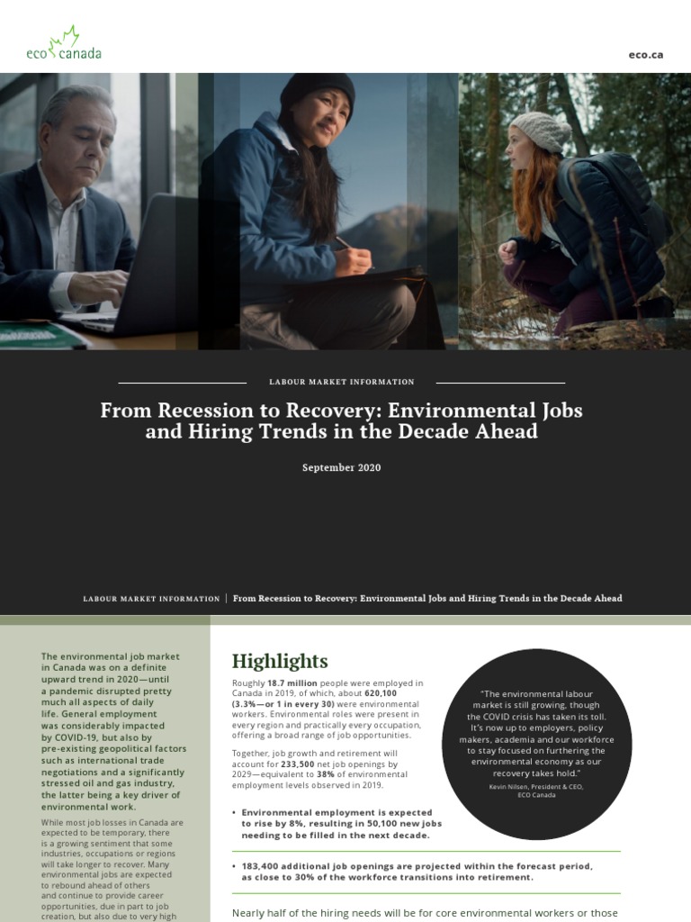 ECO Canada Brochure | PDF | Employment | Workforce