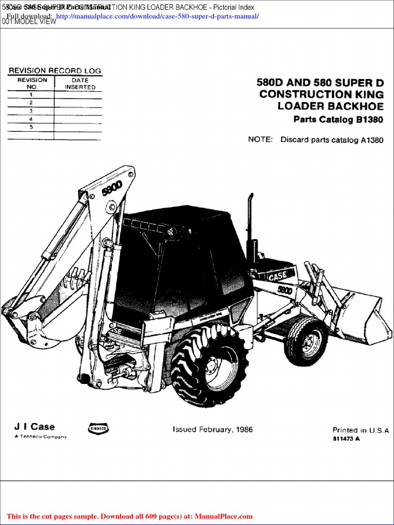 Case 580 Super D Parts Manual | PDF | Technology & Engineering