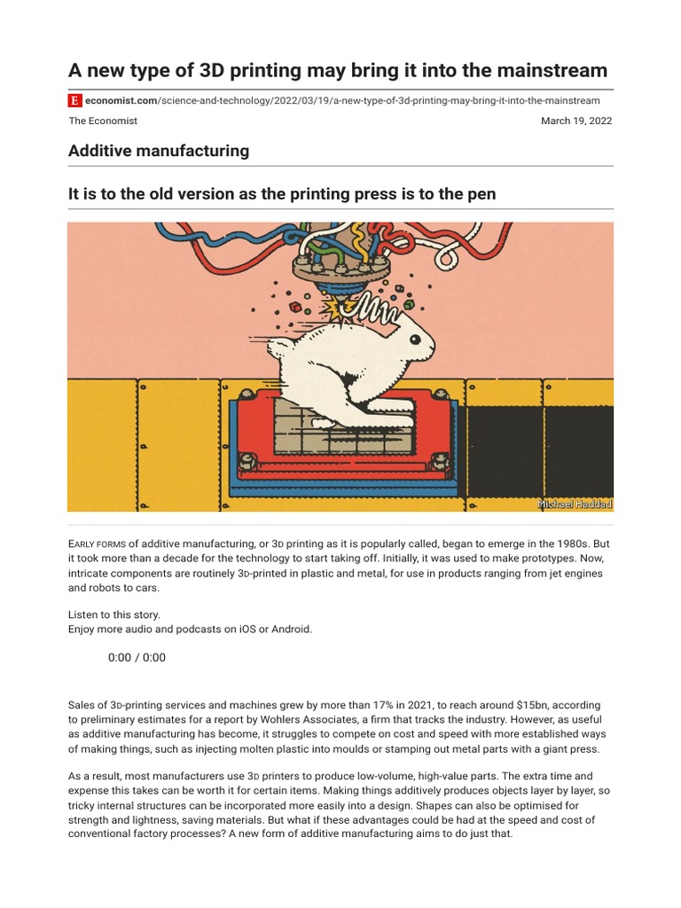 A New Type of 3D Printing May Bring It Into The Mainstream | PDF