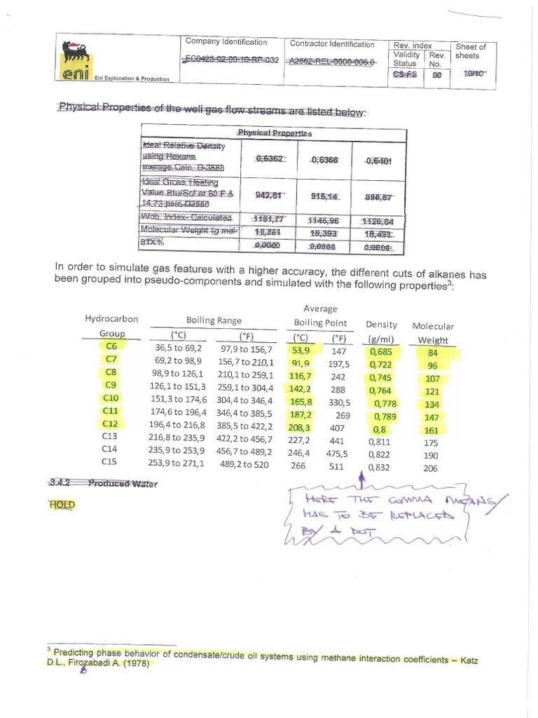 Pseudo-Component Properties for Alkanes | PDF | Gases | Materials