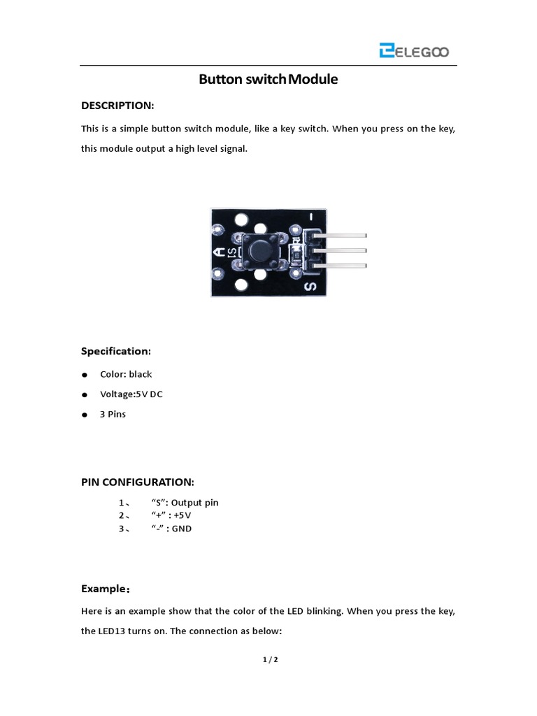 Button Switch Module | PDF