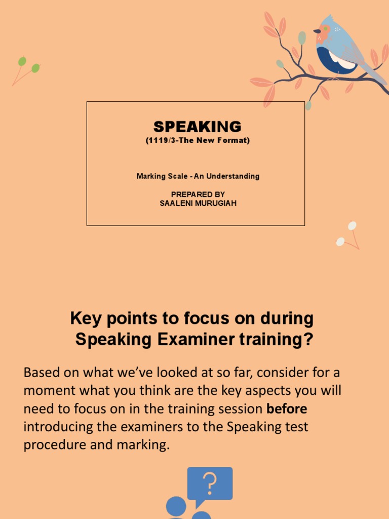 SPM SPEAKING TEST- An Understanding | PDF | Vocabulary | Communication